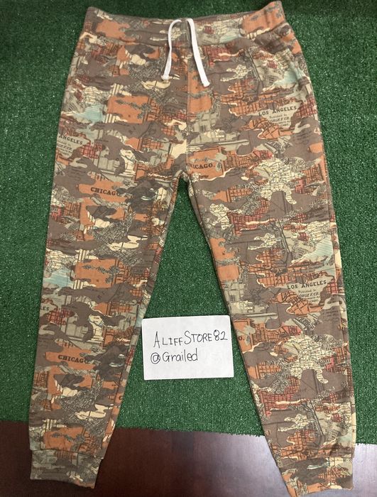 Crooks & Castles Crooks&Castles Joggers Sweatpants Chicago Maps Design ...