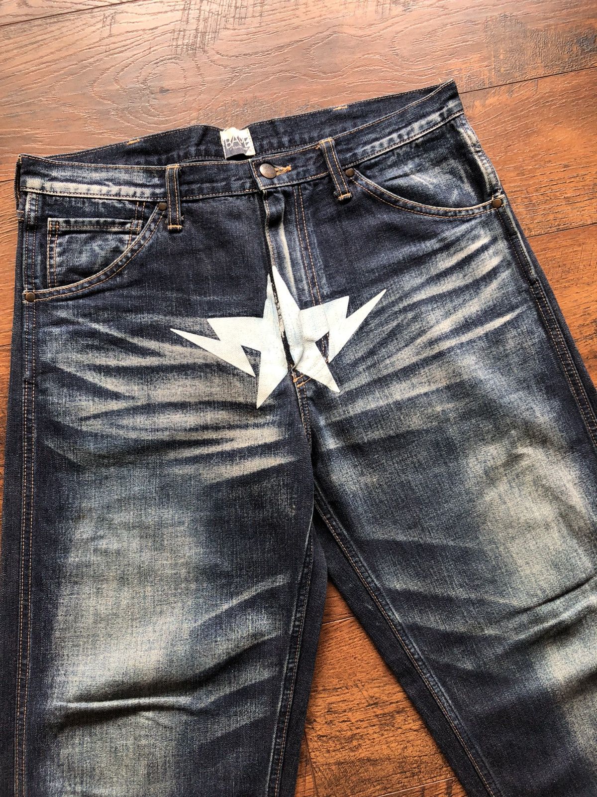 Bape 2006 Bape bapesta Star twinsta logo denim jeans | Grailed