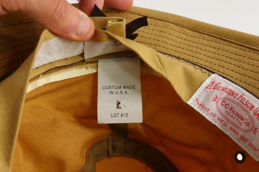 Vintage Vintage CC Filson Waxed Tin Cloth Packer Fedora Bush Hat | Grailed
