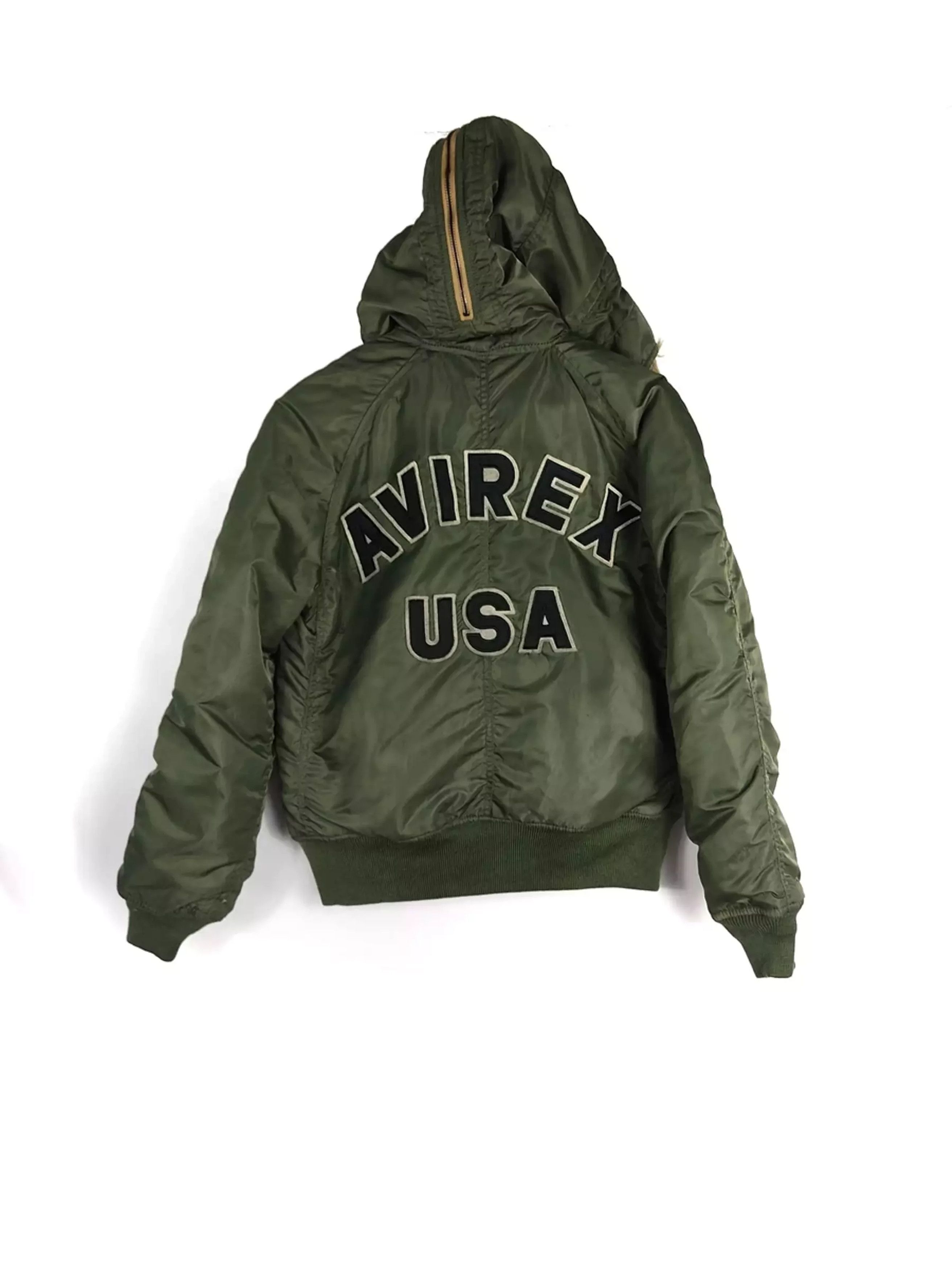 Avirex × Military × Streetwear Vintage avirex ltd hoodie jacket big ...