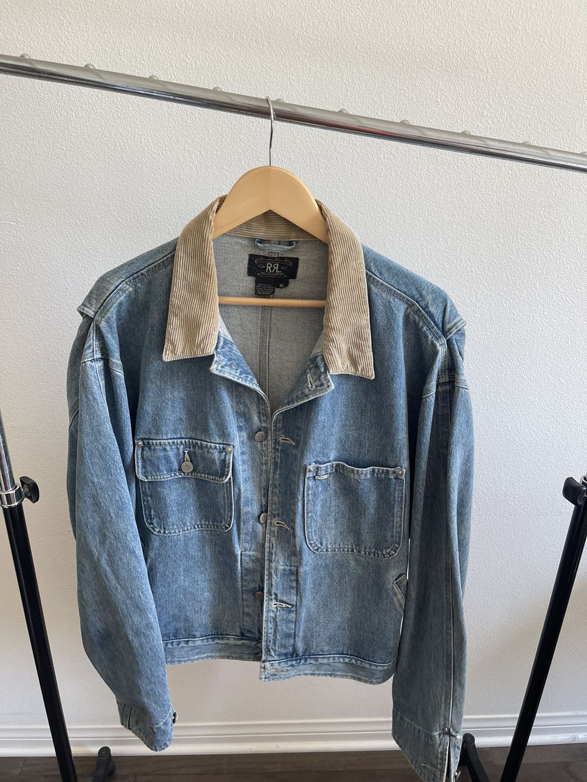 RRL Ralph Lauren RRL Denim Jacket w/ Tan Corduroy Collar | Grailed