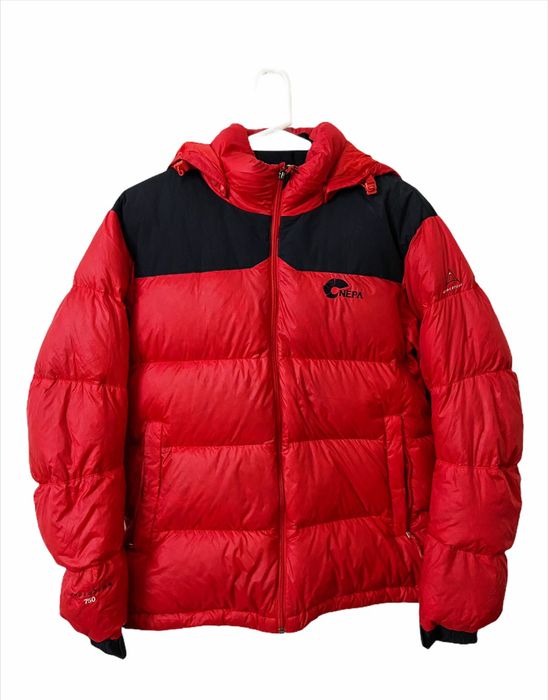 Japanese Brand NEPA Evolution 750 Red Down Puffer Jacket | Grailed