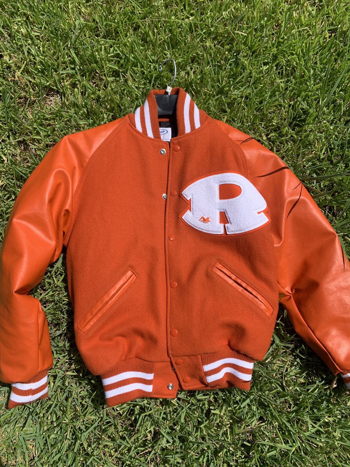 Varsity Jacket × Vintage Vintage Burnt Orange Letterman | Grailed
