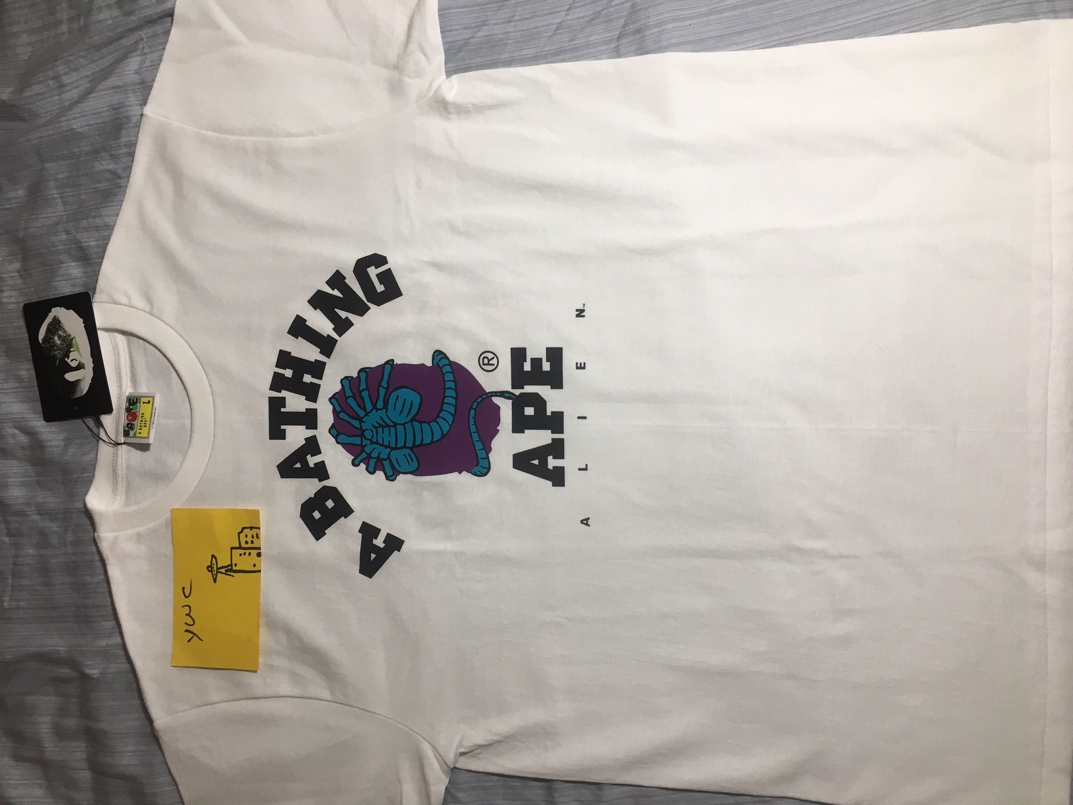 Bape Alien College Face Hugger T-shirt | Grailed