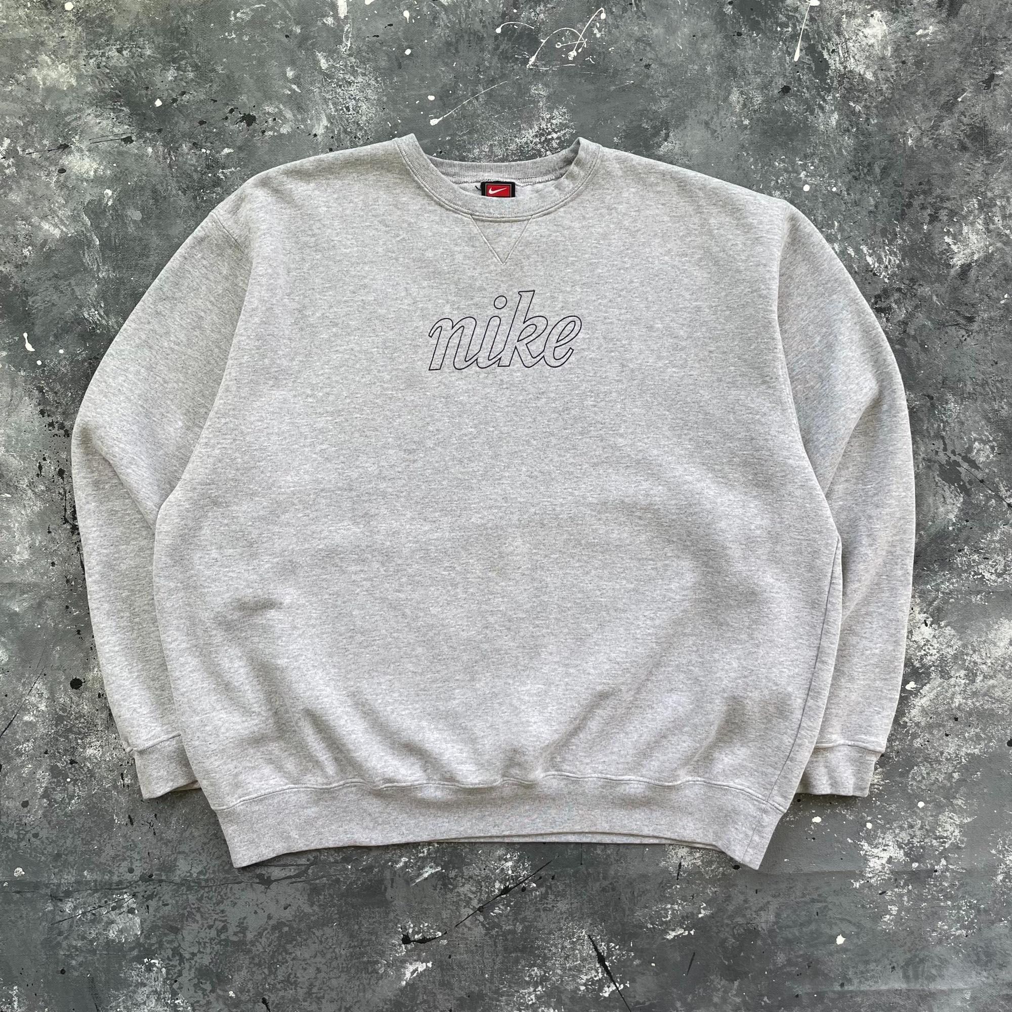 Nike × Vintage Y2K Nike Cursive Logo Crewneck Sweatshirt | Grailed