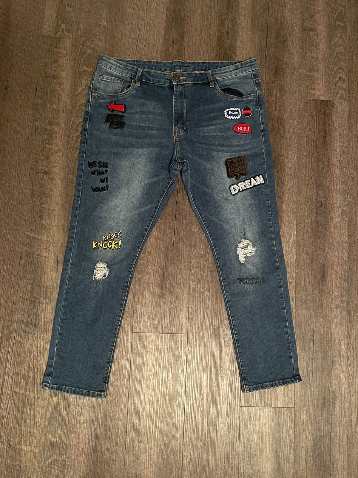 Vintage Iconic Brand Patches Denim Jeans | Grailed