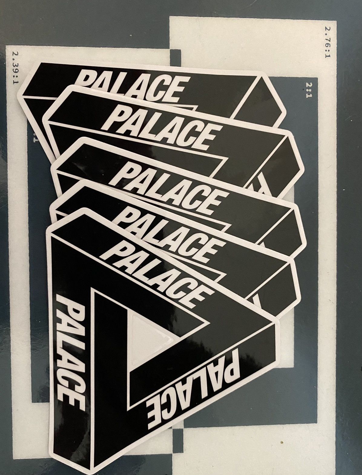 Palace Palace Sticker 5 pack black triferg | Grailed