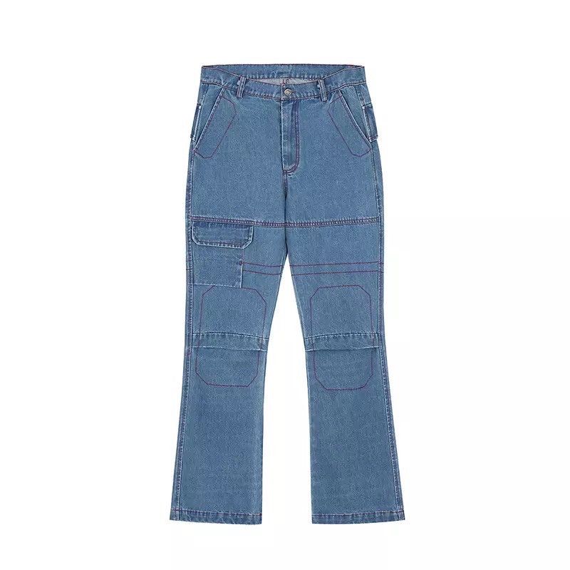 Japanese Brand × Vintage Loose Wide-leg Denim Cargo Pants | Grailed