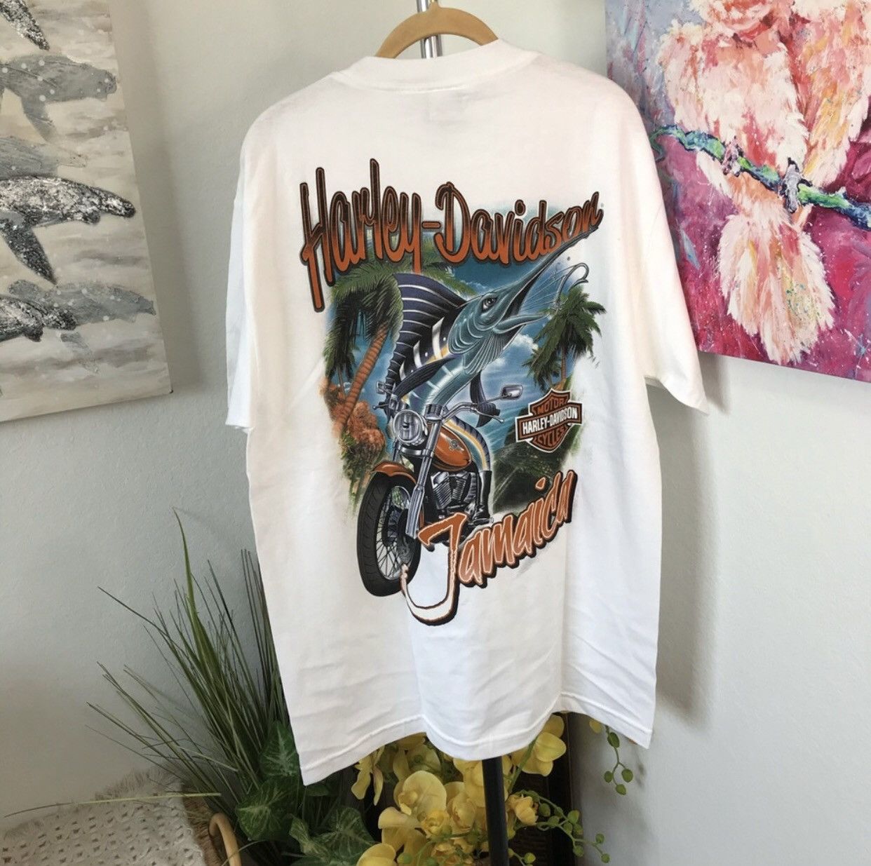 Harley Davidson × Vintage Harley-Davidson “Jamaica” Tee Size Large ...