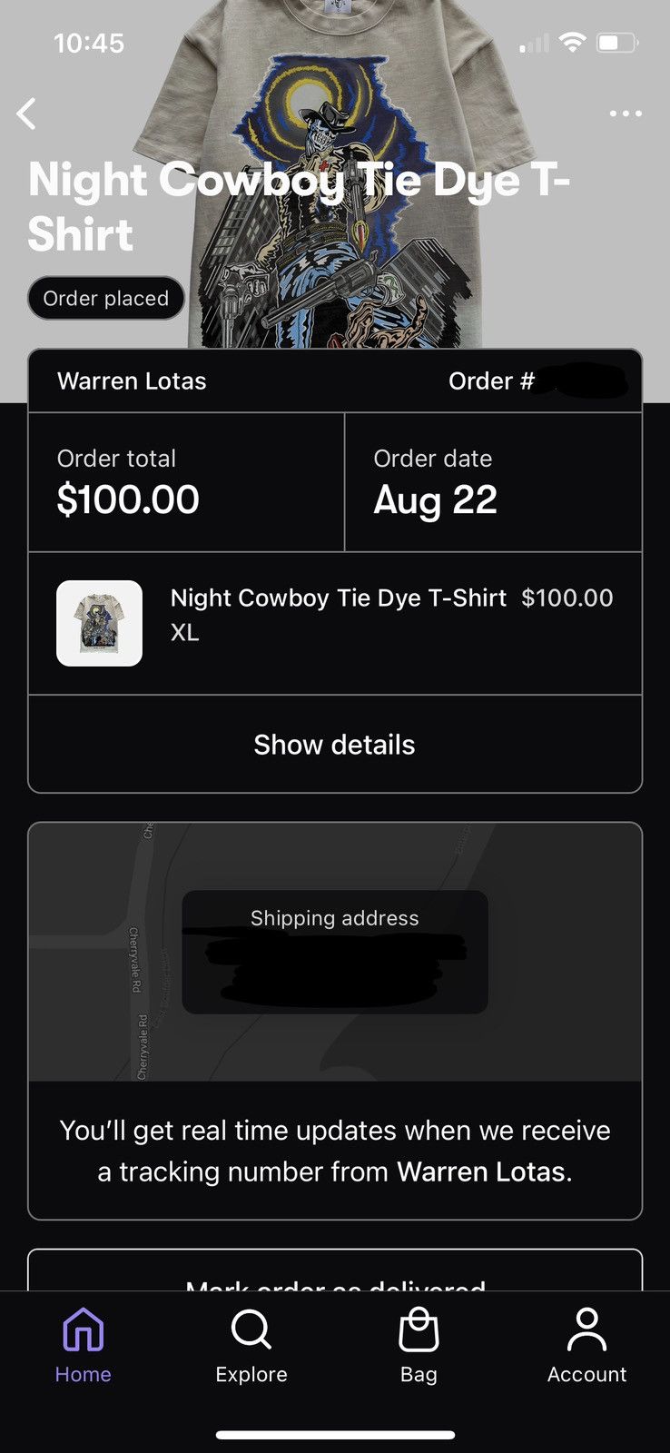 Warren Lotas WARREN LOTAS NIGHT COWBOY TIE DYE TEE SHIRT | Grailed