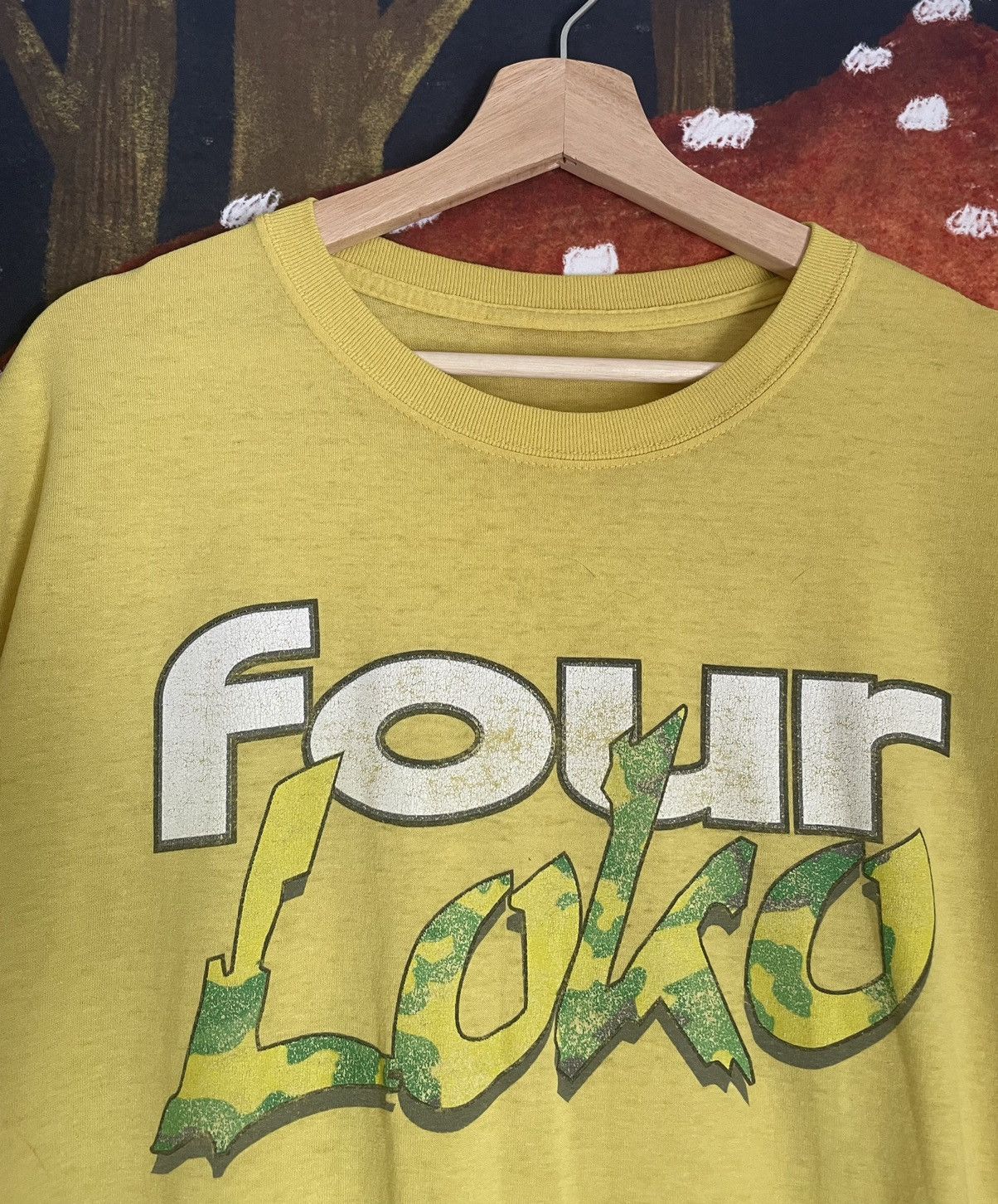 Streetwear × Vintage Vintage Yellow Four Loko Spell-Out Tee Shirt | Grailed