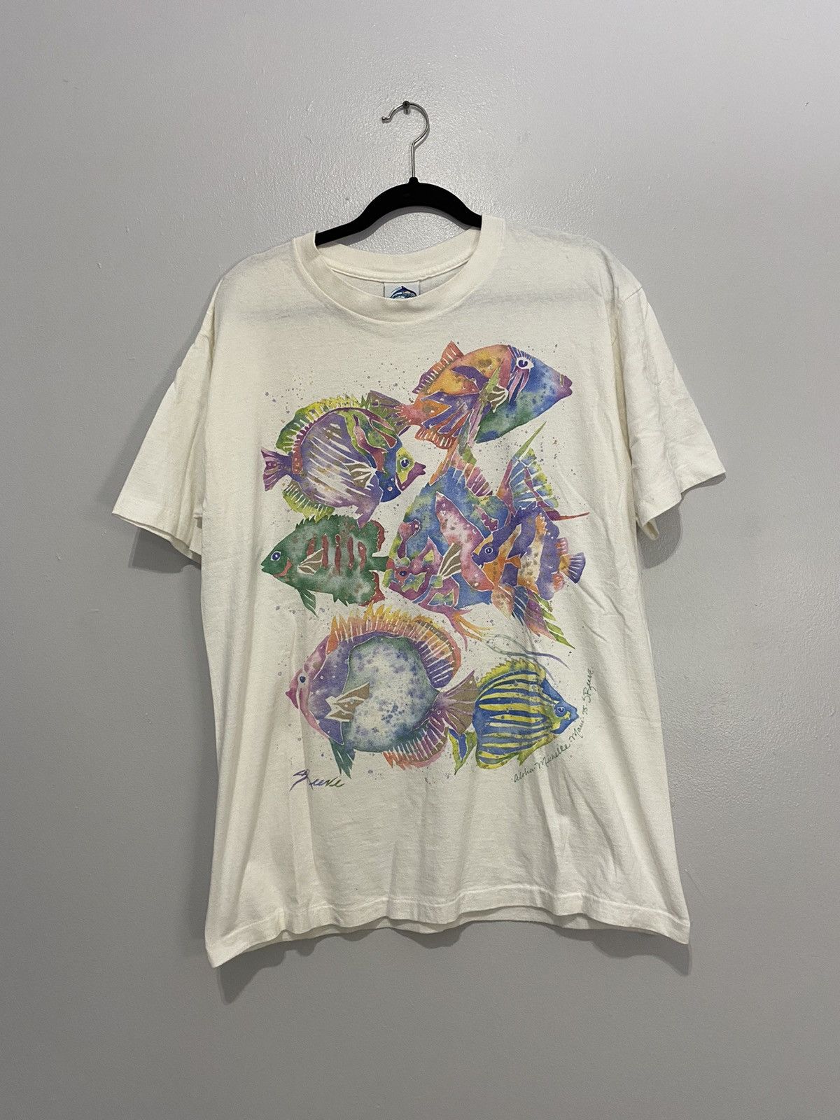 Vintage Vintage 1995 Sherri Reeves Fish Aloha T-Shirt | Grailed