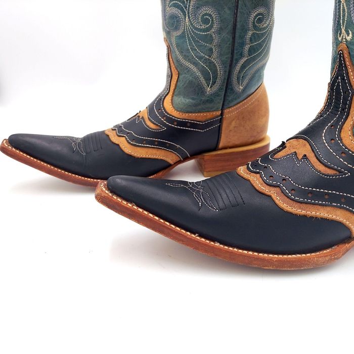 Other Pointy Toe Cowboy Boots Indomables Mens 6 Black Tan | Grailed