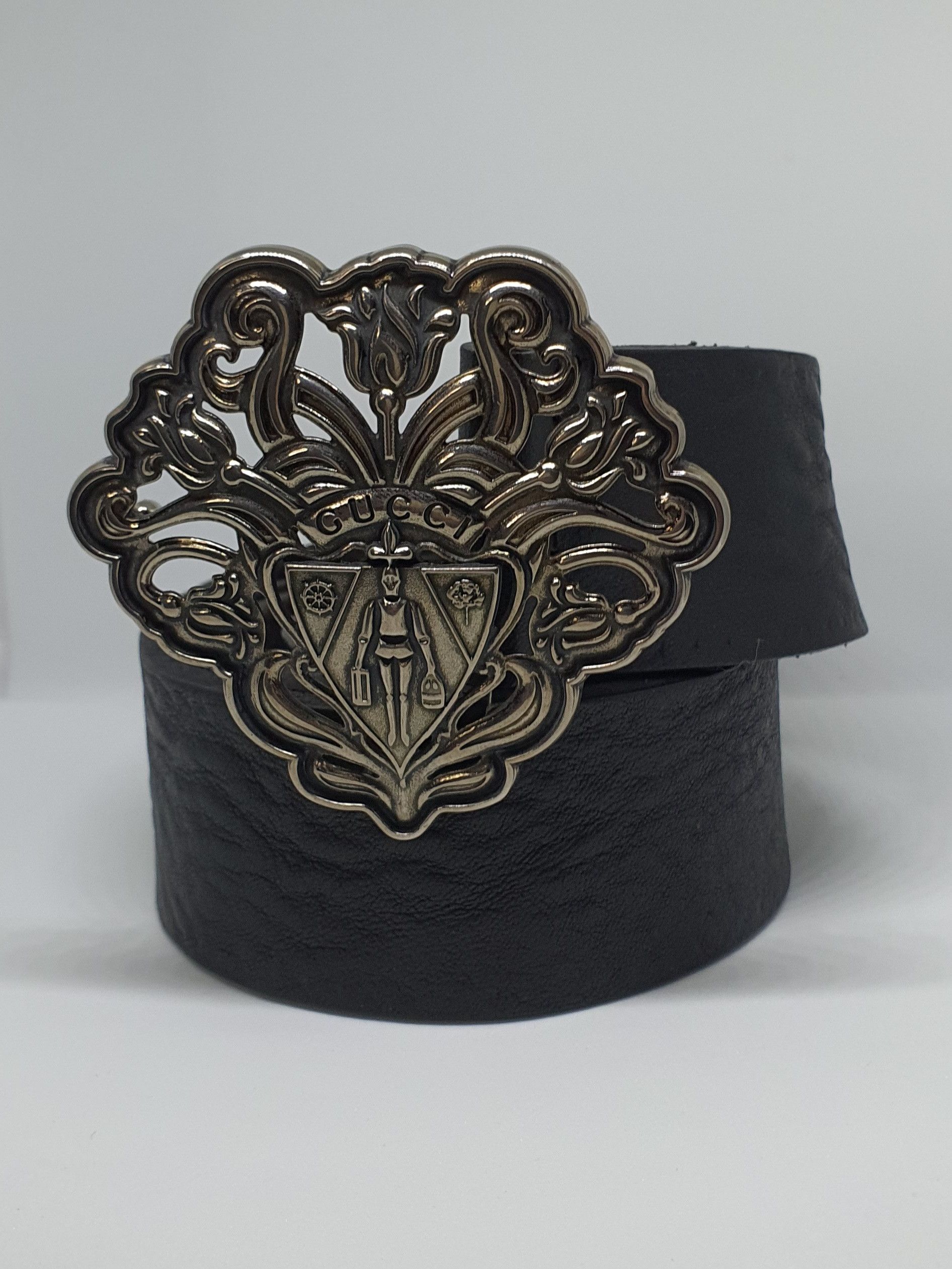 Gucci Authentic Vintage Gucci Knight Armour Leather Belt. | Grailed