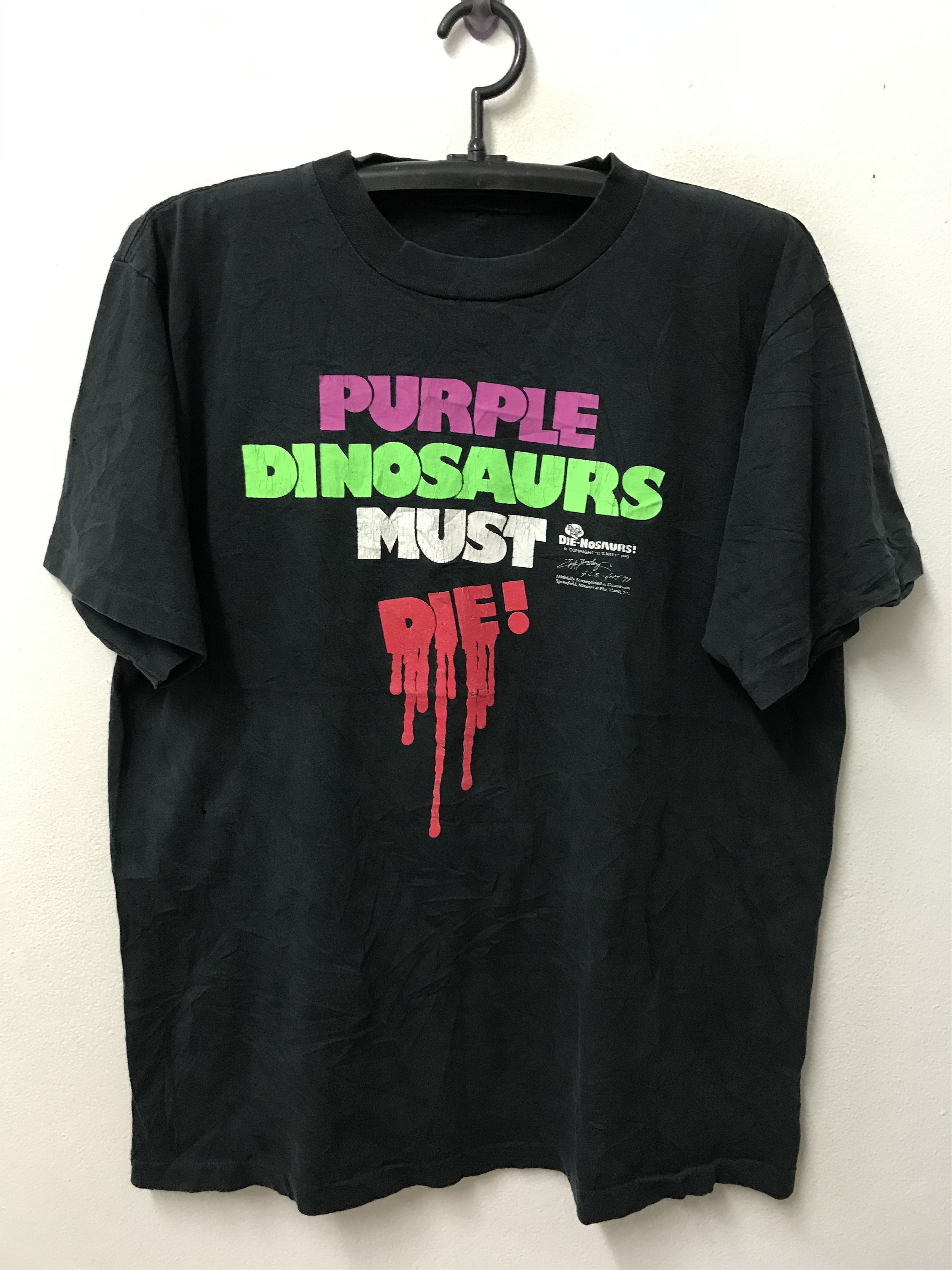 Cartoon Network × Nickelodeon × Vintage 1993 Purple Dinosaurs Must Die ...