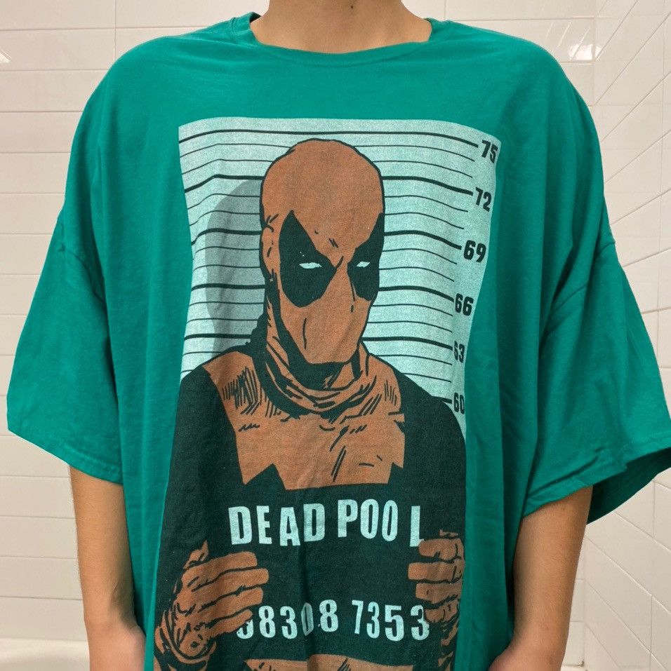 Marvel Comics Deadpool Mugshot Green T-Shirt | Grailed