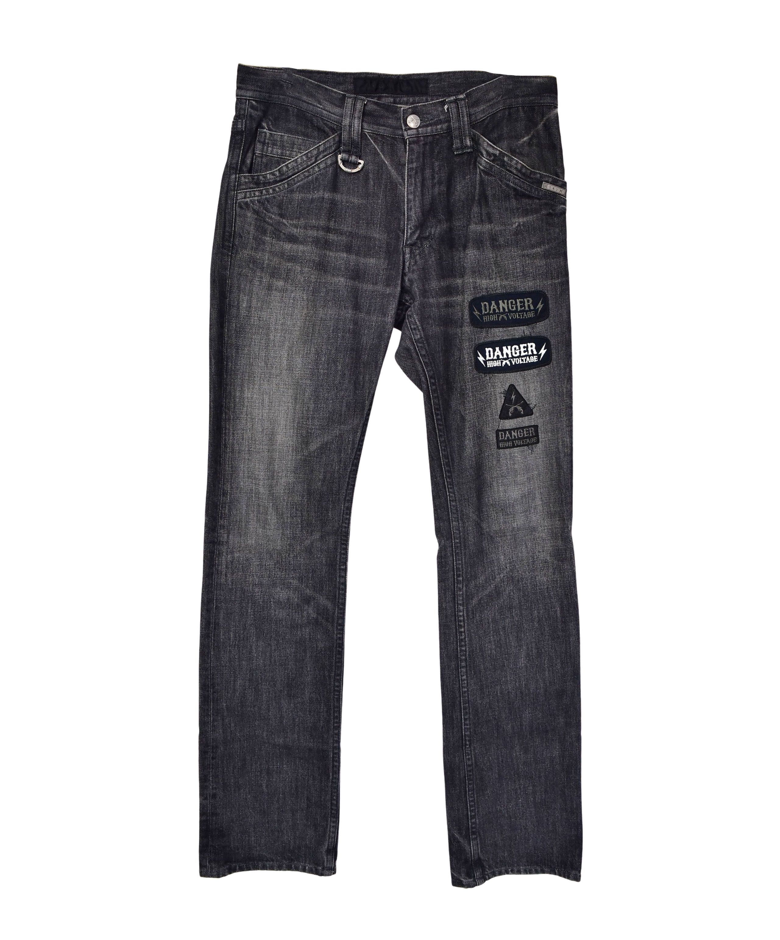Roar ROAR/emblem black denim pants/17917 - 0124 47.5 | Grailed