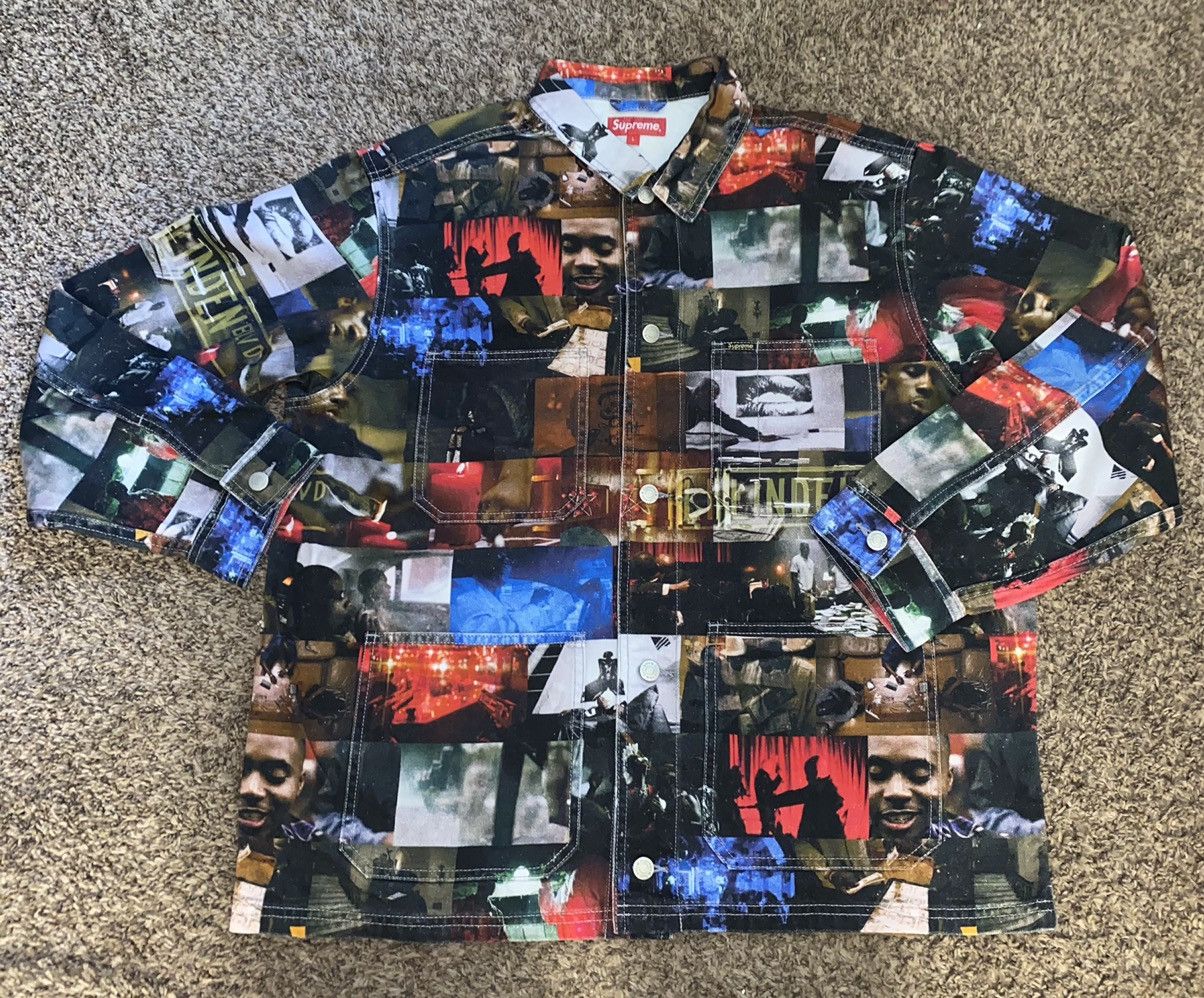 Supreme Supreme Nas And DMX Belly Collage Denim Chore Jacket Large ...