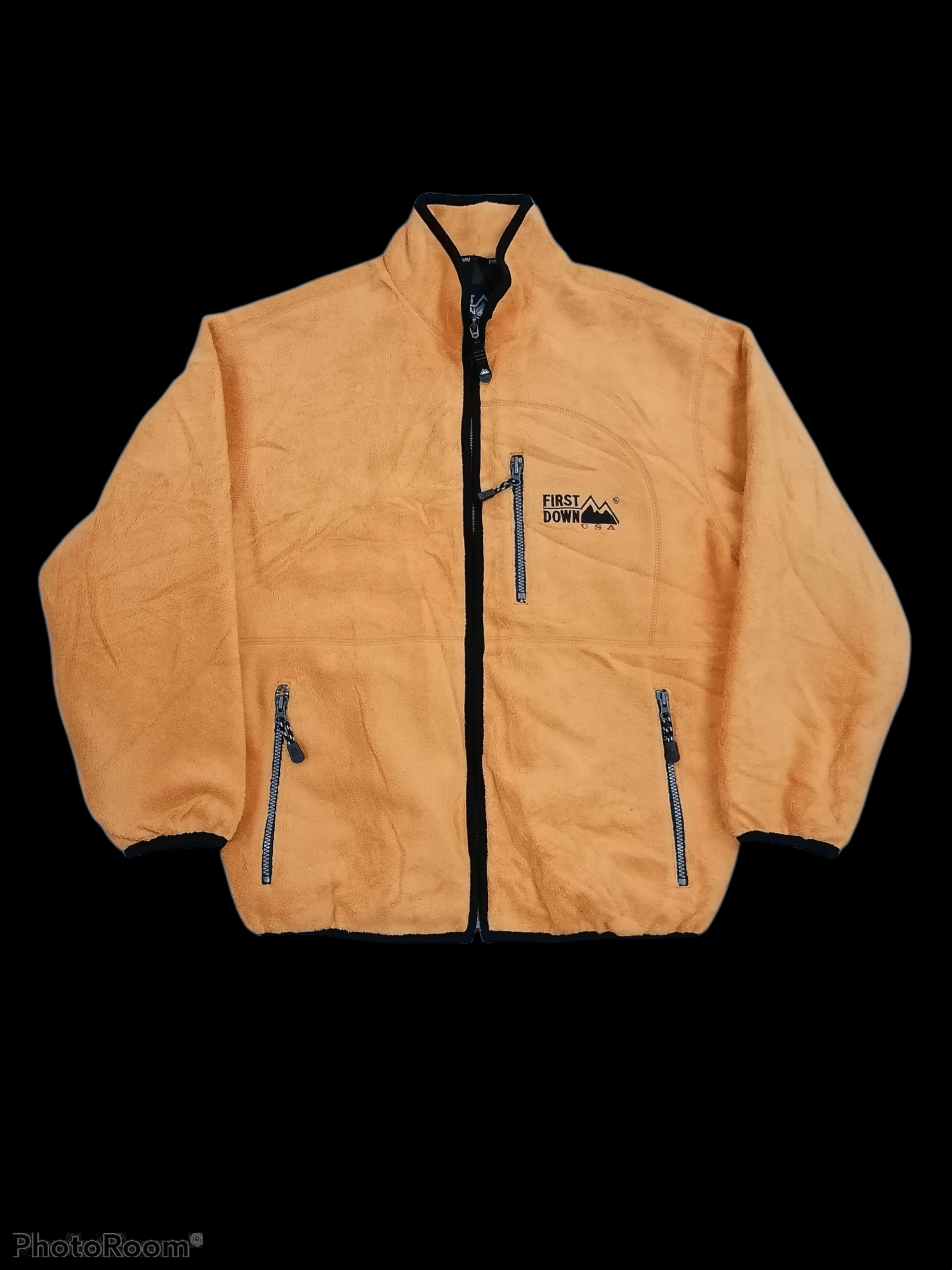 Japanese Brand × Streetwear × Vintage First Down Fleece Zipper Sweater ...