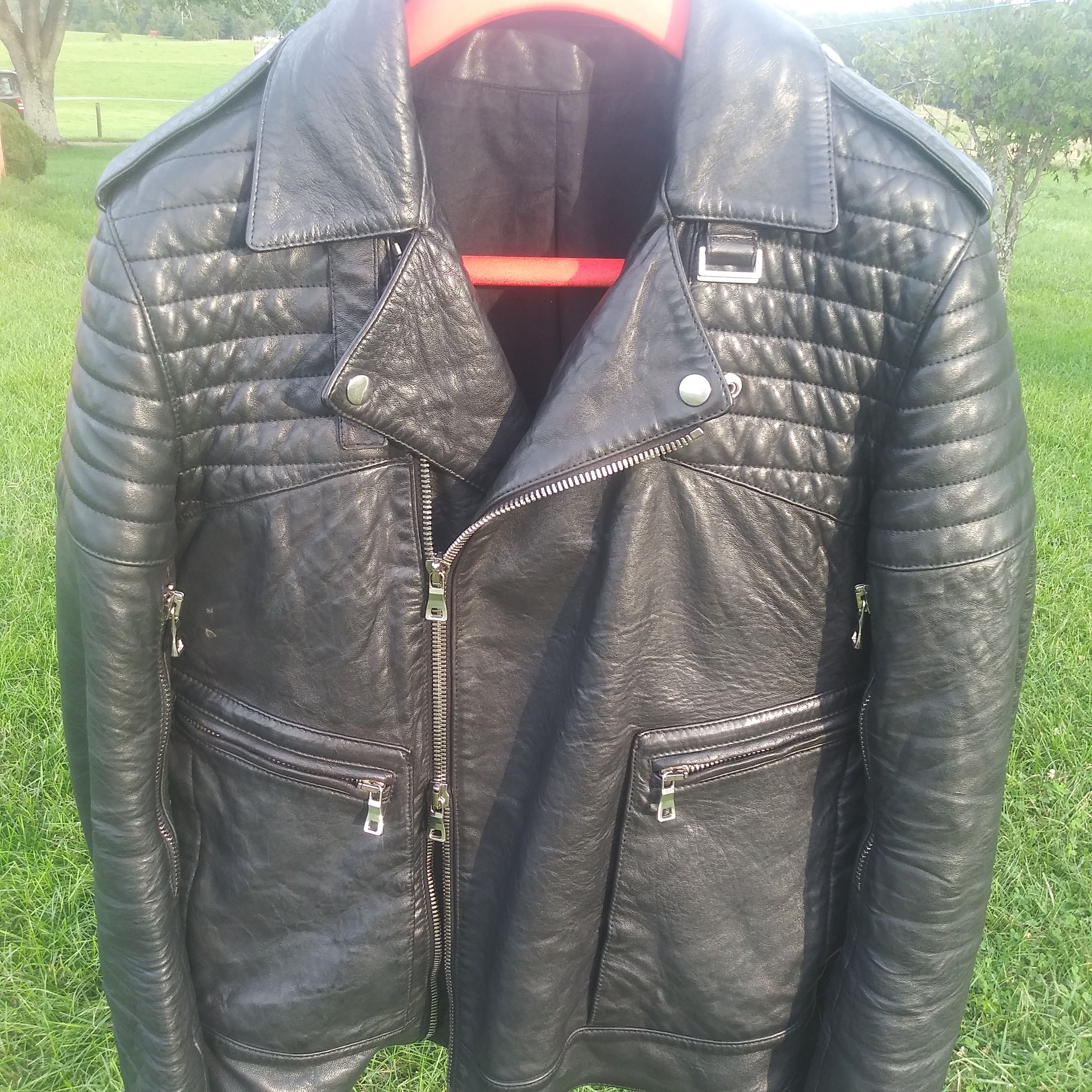 Balmain Balmain Leather Moto Jacket Made in France 52 | Grailed