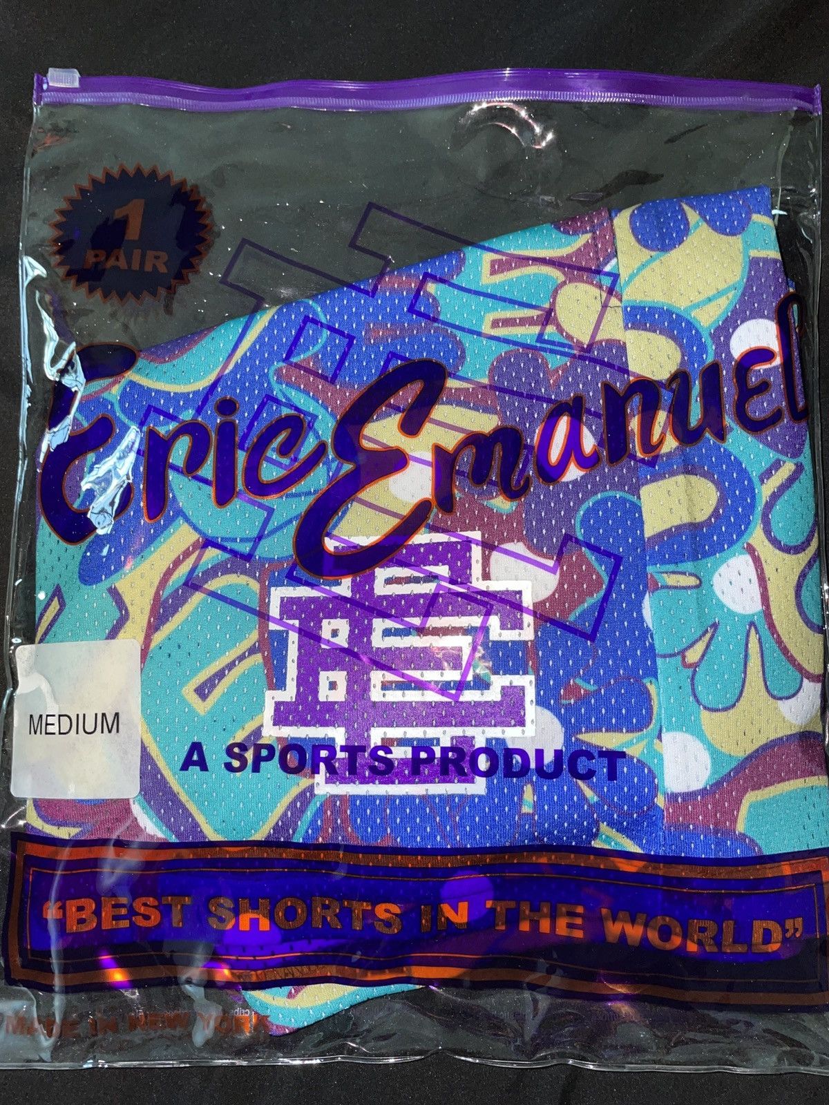 Eric Emanuel Eric Emanuel EE Blue/Purple Floral ‘Hawaii’ Basic Short ...