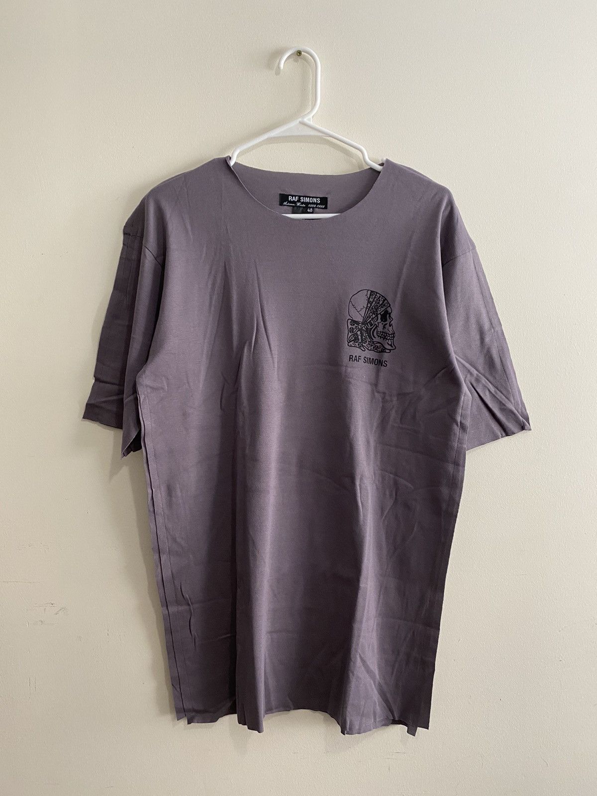 Raf Simons Radioactivity 1998 Oversized Laser Fringe Pirate Skull Logo ...