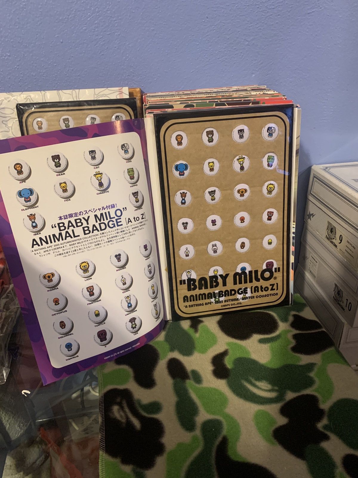 Bape 2005 Bape Magazine + 25 Bape pins | Grailed