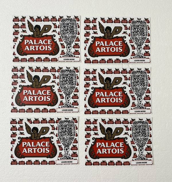 Palace Palace x Stella Artois NY Exclusive Stickers 6 SETS [NEW] | Grailed