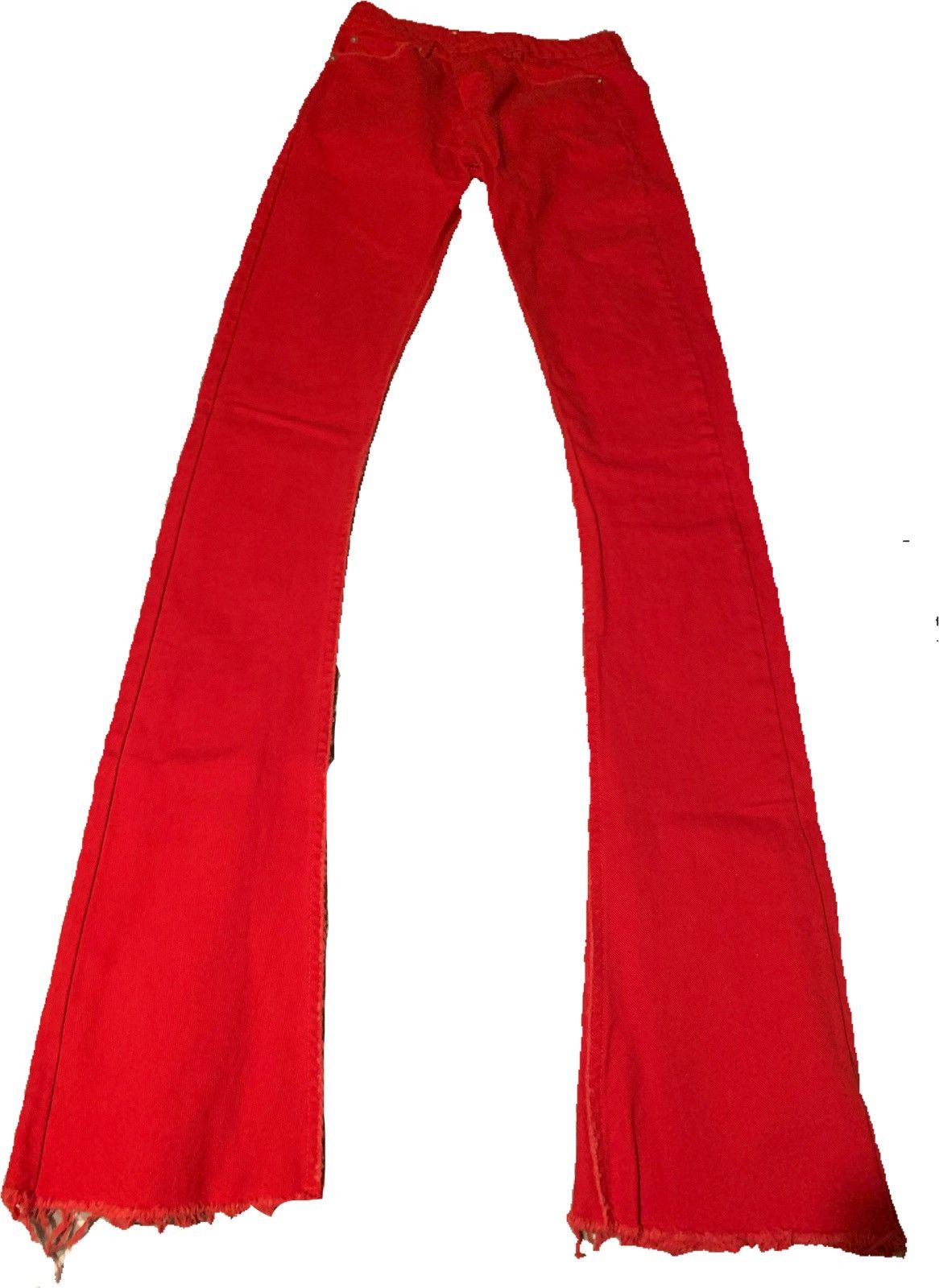 Streetwear Introvert Studios Old English stacked pants RED size 29 ...