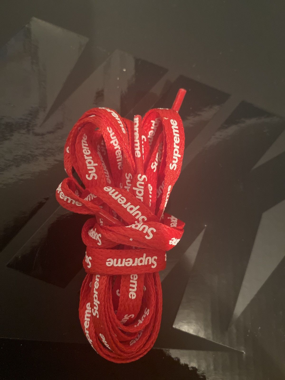 Supreme Red Supreme Shoelaces | Grailed