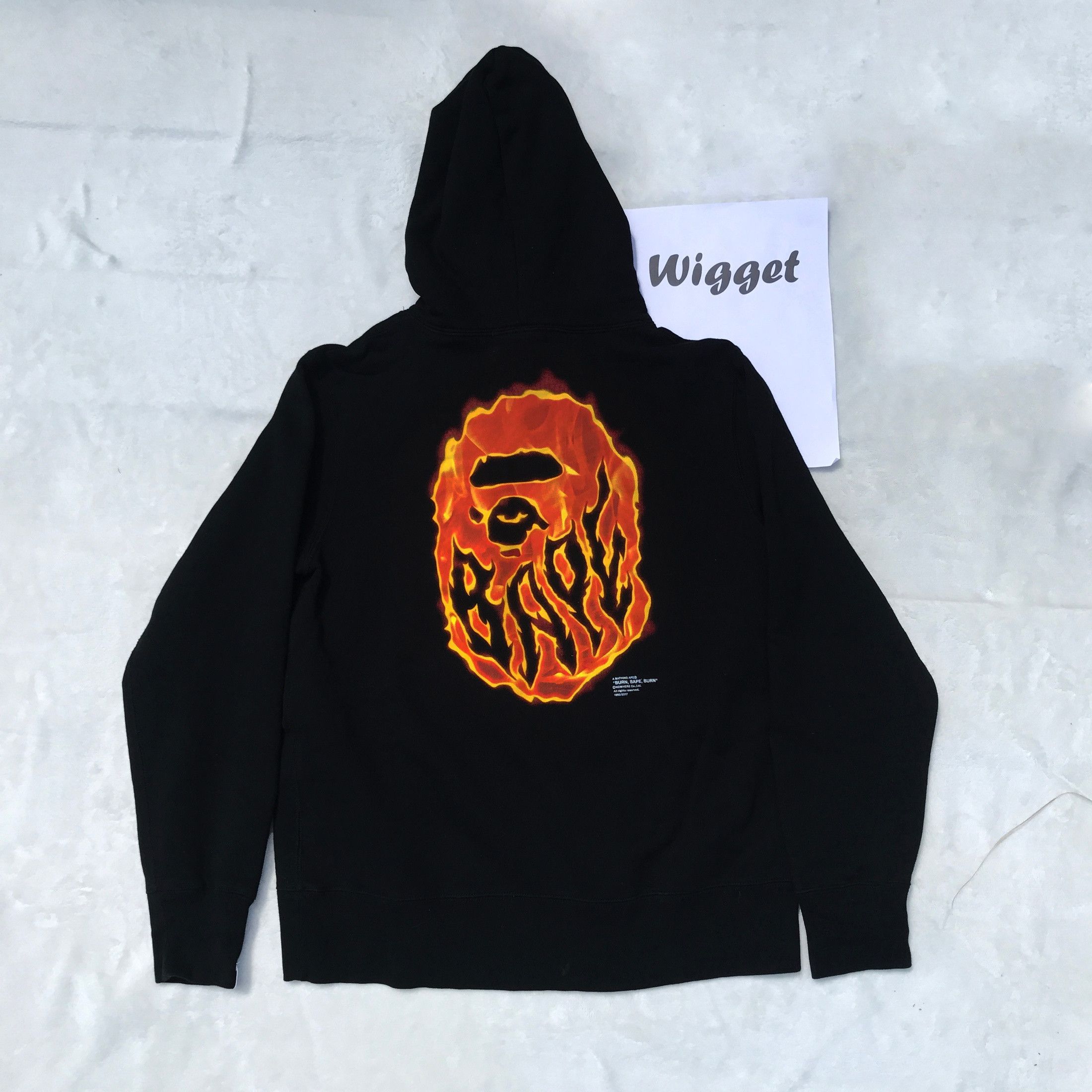 Bape Bape Bathing ape Hoodie burn bape burn fire | Grailed