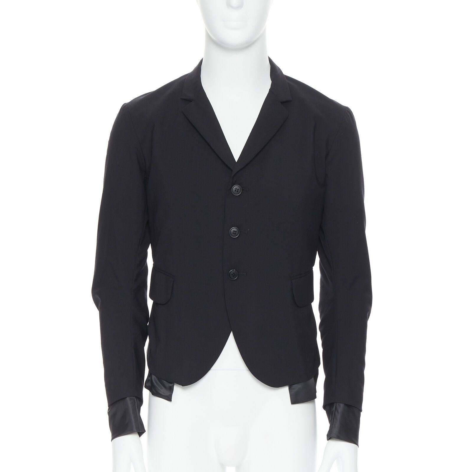 Christopher Nemeth NEMETH Christopher Nemeth black wool exposed lining ...