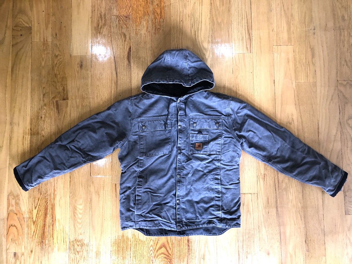 Carhartt RARE DISCONTINUED SHERPA LINED CARHARTT BARTLETT JACKET J284 ...