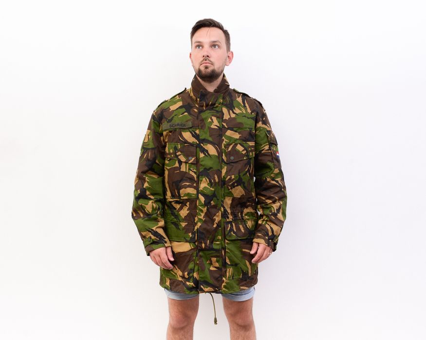 Vintage DUTCH ARMY Jacket Woodland Netherlands Military Parka Coat ...