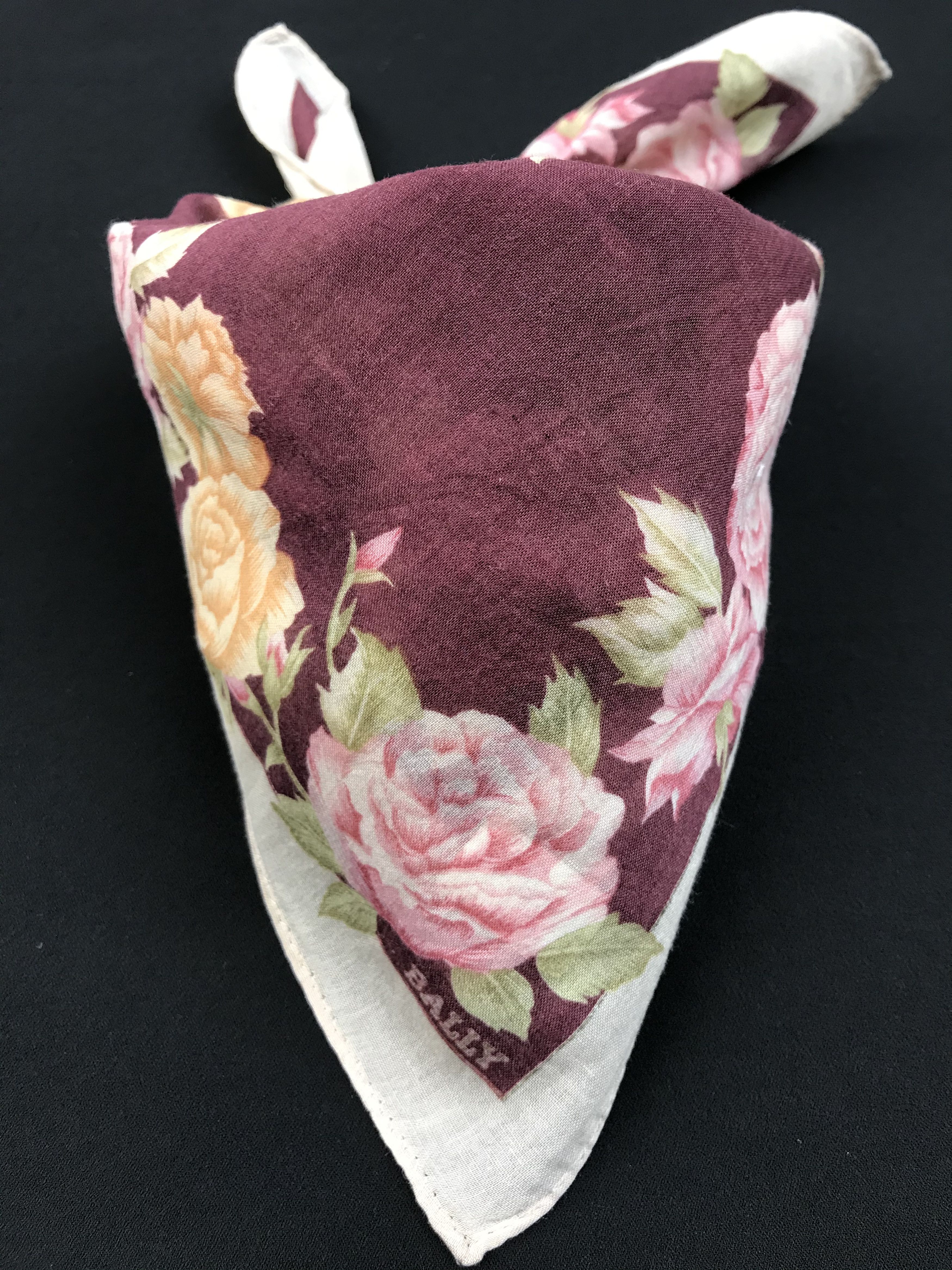 Bally Bally bandana handkerchief flower design | Grailed