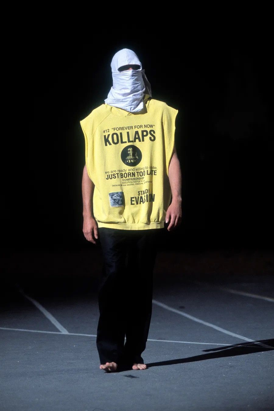 Raf Simons Raf Simons Kollaps Sleeveless Hoodie Yellow Archive Redux ...