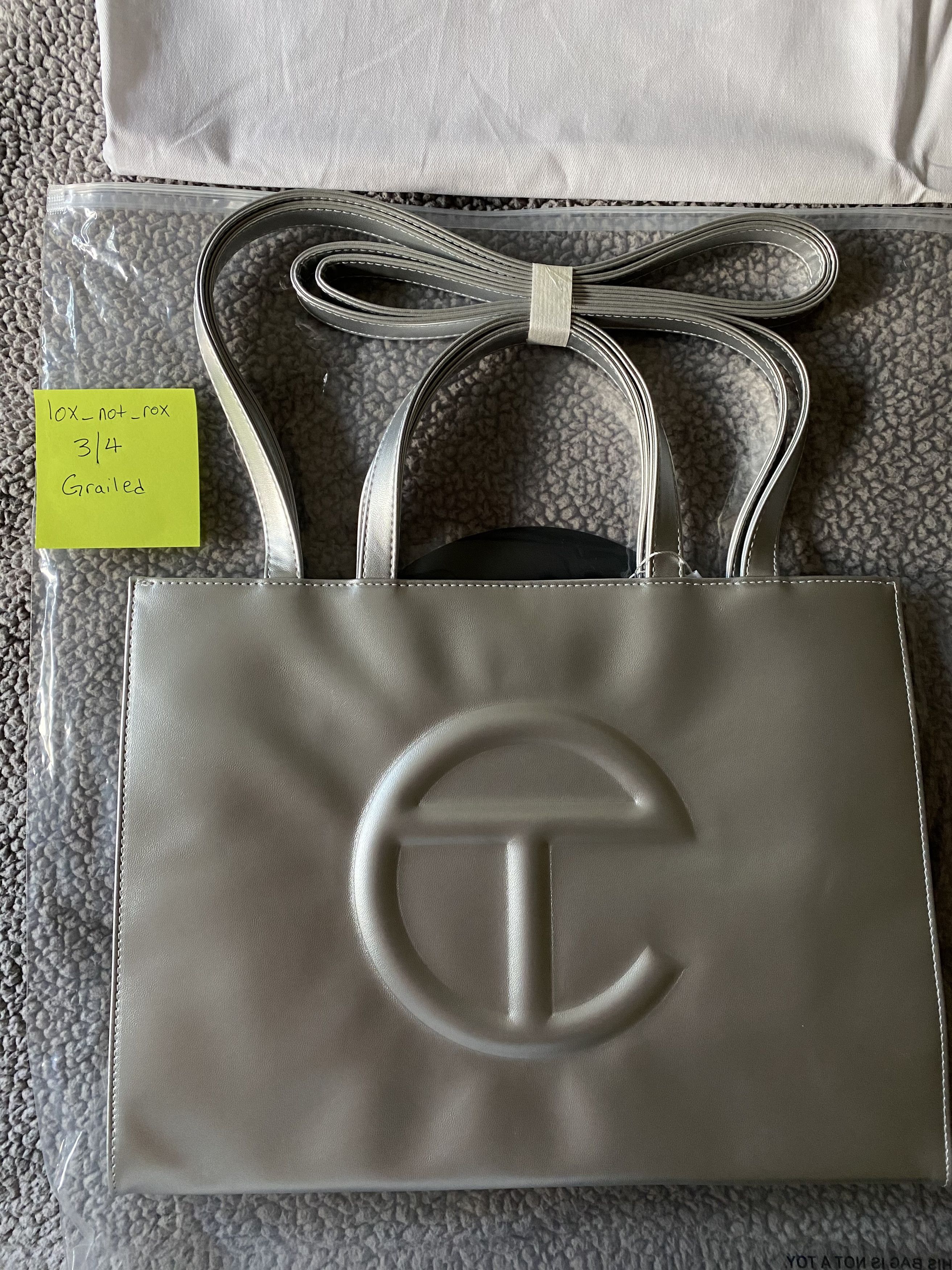 Telfar Telfar Medium Silver Shopping Bag | Grailed