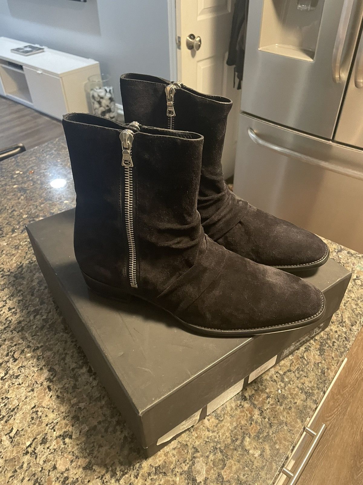 Amiri Amiri Skinny Stack Boot Black | Grailed