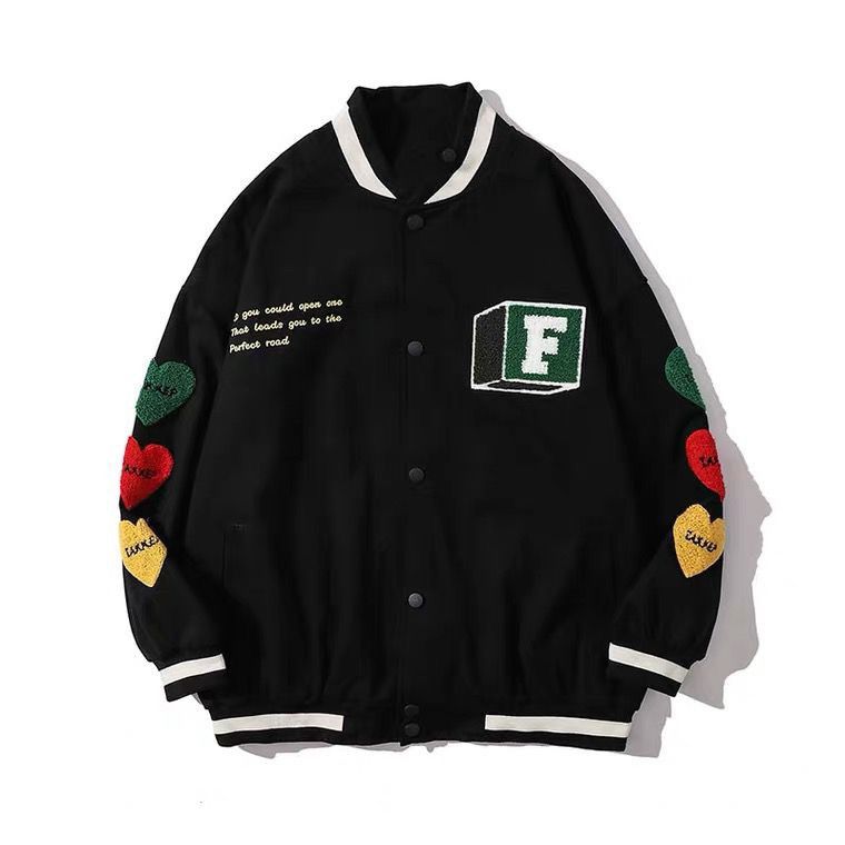 Hype × Japanese Brand × Streetwear The F Alphabet Bomber Jacket Varsity ...
