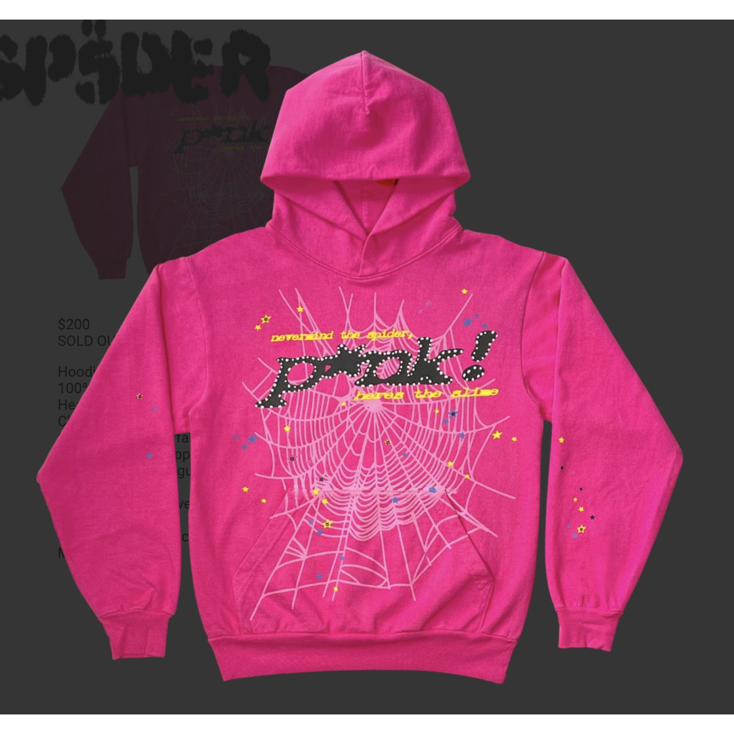 Spider × Young Thug Spider Worldwide Pink Punk Hoodie S | Grailed