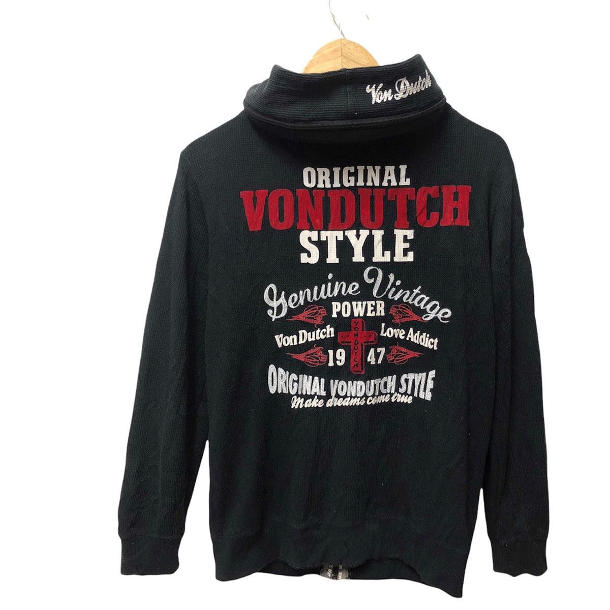 Streetwear × Von Dutch RARE!! ORIGINAL VONDUTCH STYLE KNIT SWEATER ...