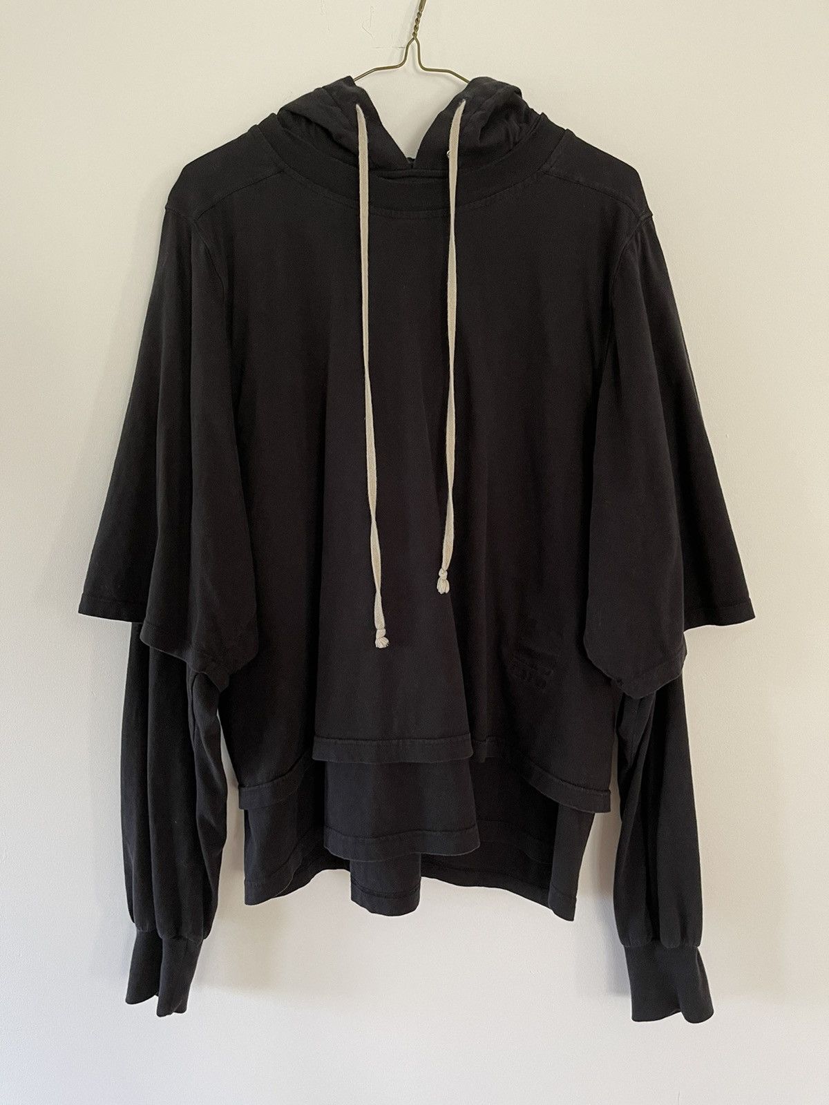 Rick Owens FW20 DRKSHDW Cropped Hustler Hoodie | Grailed