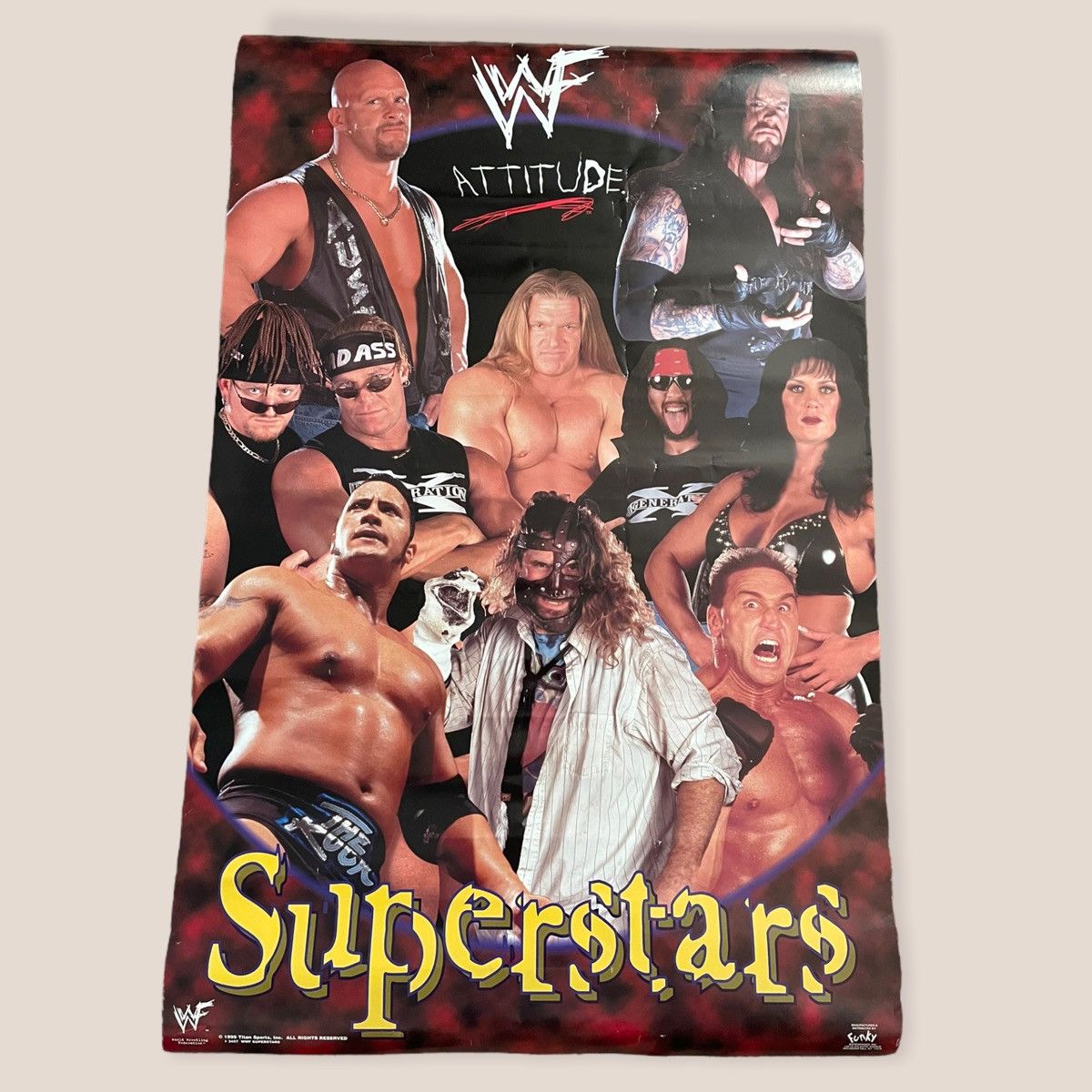 Vintage × WWF Vintage 1999 WWF Superstars Poster | Grailed