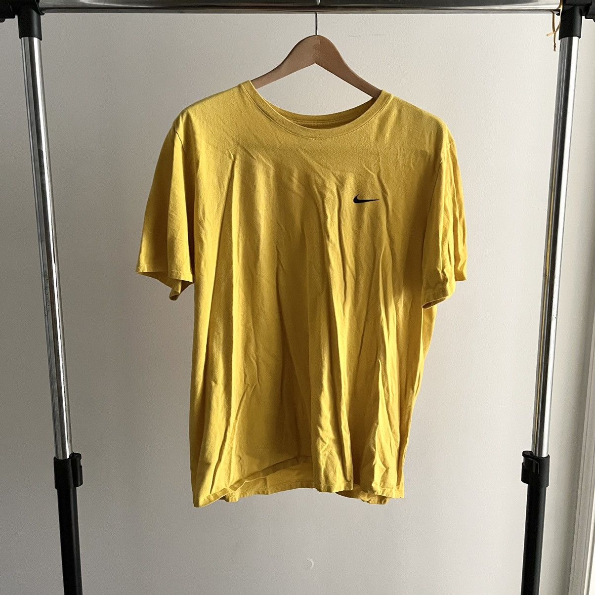 Nike Yellow Nike Mini Swoosh T Shirt | Grailed