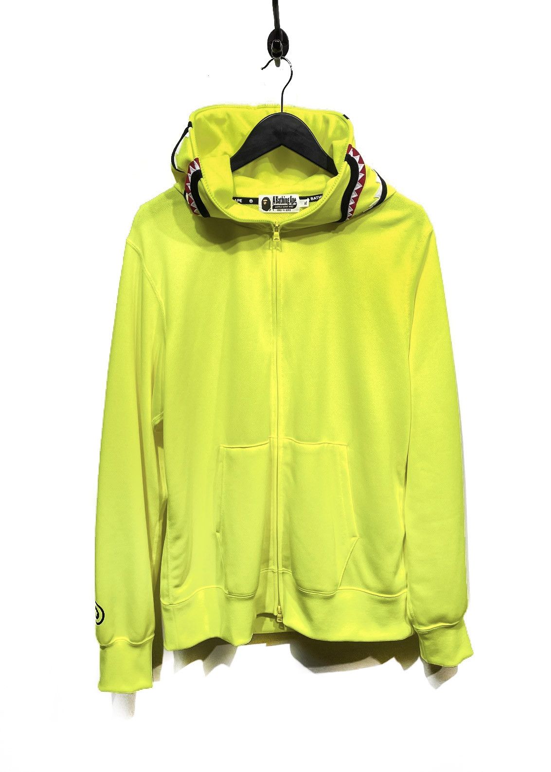 Bape Bape Neon Yellow Shark Full Zip-up Hoodie | Grailed