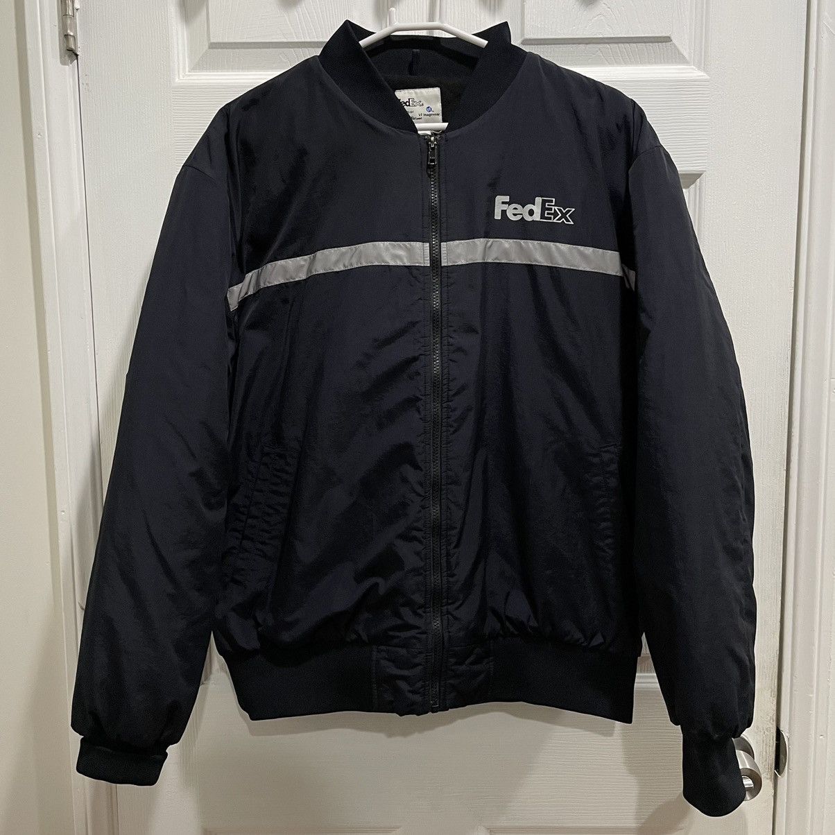 Other 2007 FedEx Stan Herman Reflective Bomber Jacket Size XL Mens ...
