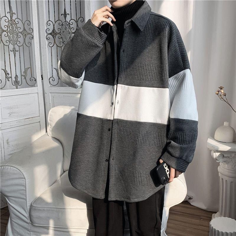 Streetwear × Vintage Loose gray knitted jacket | Grailed