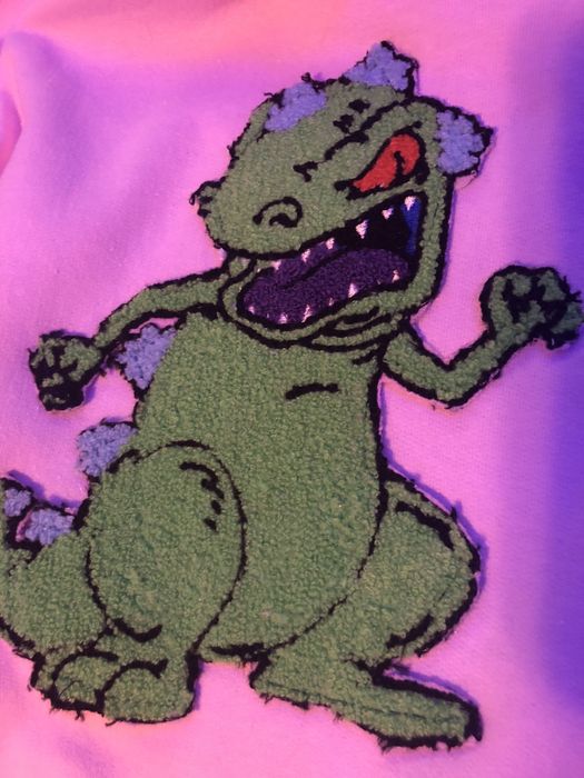 Custom Custom Pink Rugrats Reptar Hoodie XXXL | Grailed