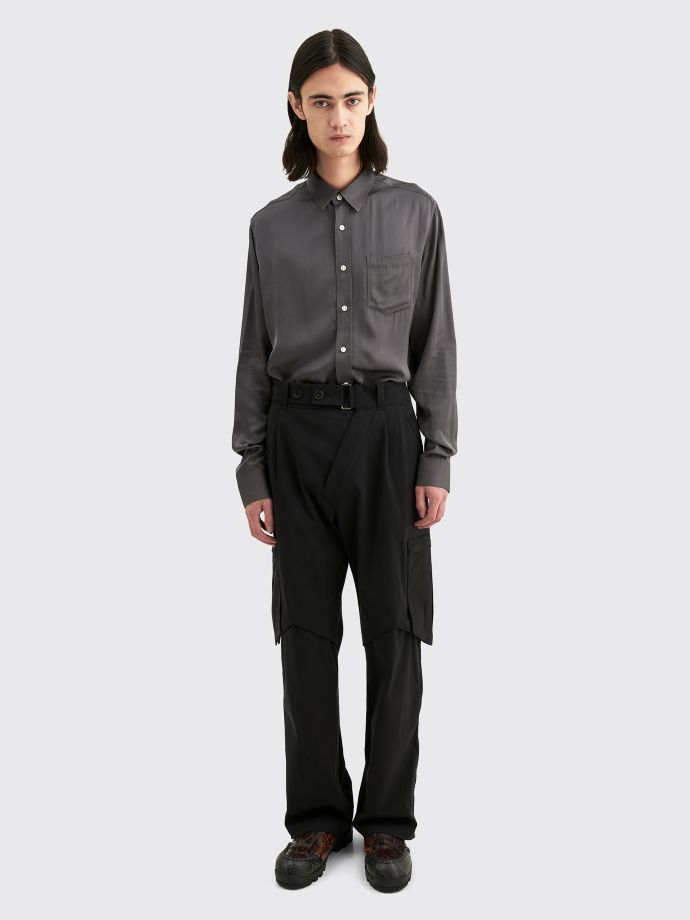 Kiko Kostadinov 00092020 Bindra Cargo Trousers Phantom Black EU 48 ...