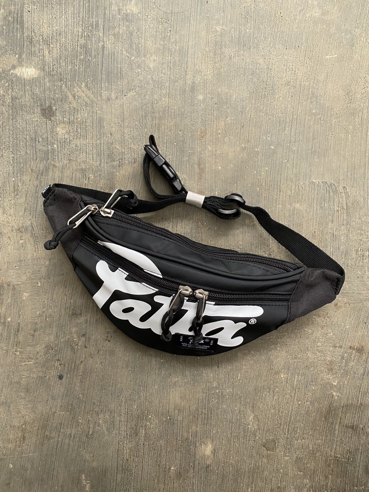 Patta × Streetwear PATTA LBN WAISTBAG BLACK/WHITE | Grailed